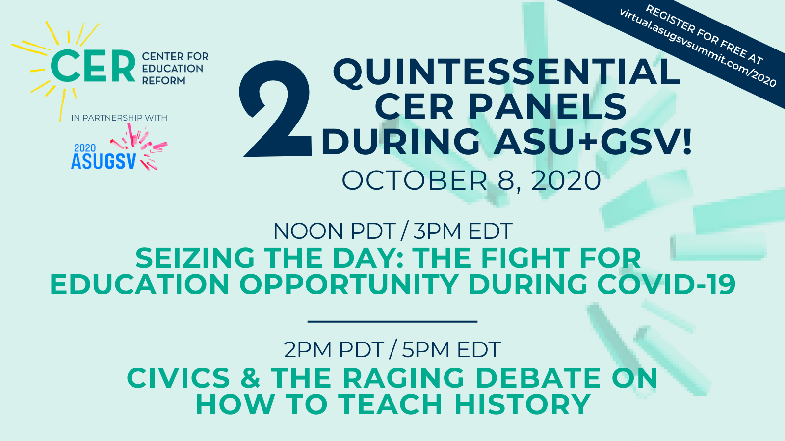 CER ACTION Series - Oct 8 - Quintessential CER panels during ASU+GSV ...